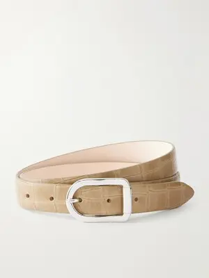 DEHANCHE Mija Embossed Leather Belt - Brown