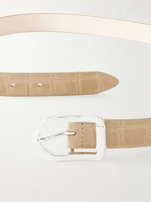 DEHANCHE Mija Embossed Leather Belt - Brown