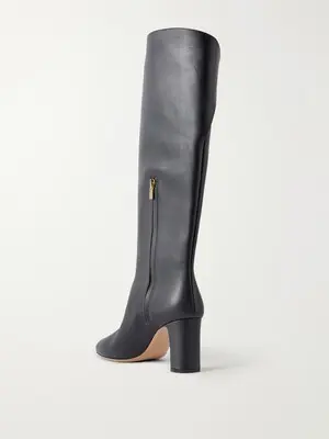 FERRAGAMO Elli 70 Embellished Leather Knee Boots
