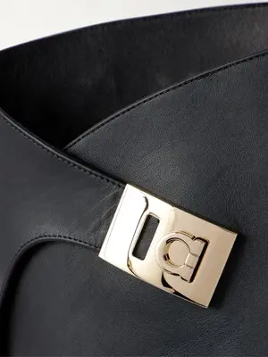 FERRAGAMO Elli 70 Embellished Leather Knee Boots