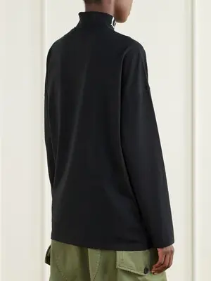 Loewe Logo-print Cotton-jersey Turtleneck Sweatshirt
