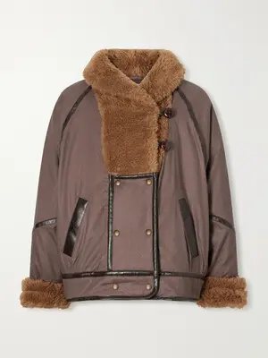 MARANT ETOILE Olinka Plush-trimmed Shell Coat