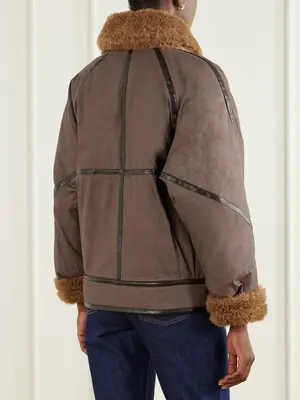 MARANT ETOILE Olinka Plush-trimmed Shell Coat