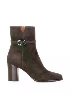 TASSINARI Buckle-detail Suede Ankle Boots - Brown