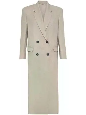 Brunello Cucinelli Double-breasted Linen Coat