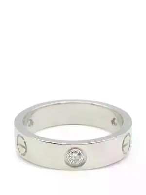 Cartier 2010s Love Diamond Ring - Silver