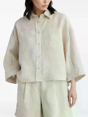Brunello Cucinelli Embroidered Linen Shirt