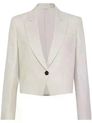 Brunello Cucinelli Cropped Linen Blazer