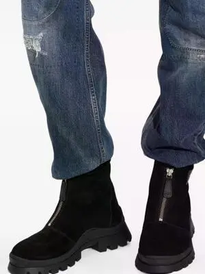 Dsquared2 Zip-front Leather Ankle Boots