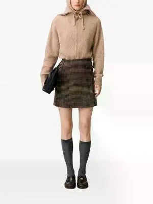 Claudie Pierlot Checked Wrap Skirt