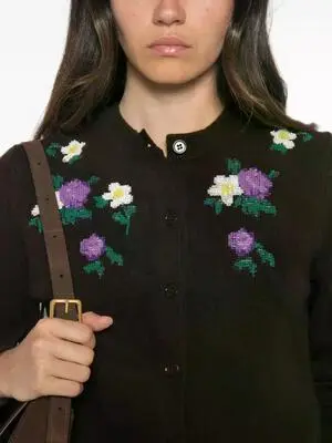 Maje Floral-beaded Cardigan