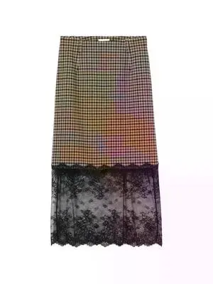 Claudie Pierlot Straight Checked Skirt