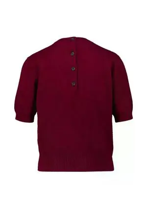 Altuzarra Otto Button-back Short-sleeve Sweater