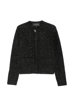 Fabiana Filippi Bouclé-knit Metallic-thread Jacket - Black