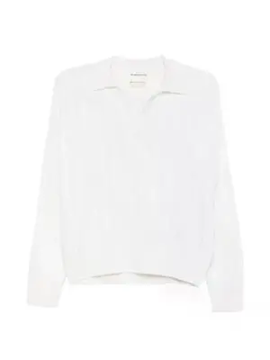 PUROTATTO Cable-knit Polo-collar Sweater - Neutrals