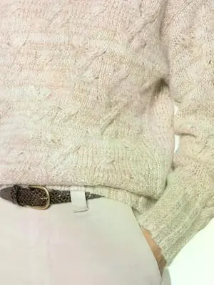 Fabiana Filippi Cable-knit Sequin-embellished Sweater