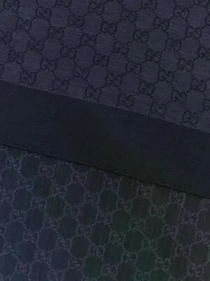 Gucci Gg Wool Silk Jacquard Shawl