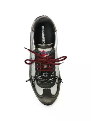 Dsquared2 Dc-642 Distressed Metallic Leather Sneakers