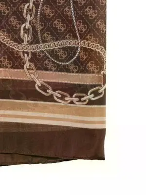 Guess Logo-print Chain-link Scarf