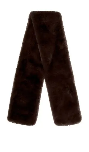 MIMCHIK Faux Fur Shawl - Brown
