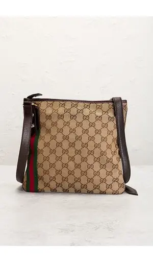 FWRD RENEW Gucci Jolicoeur Flat Messenger Bag