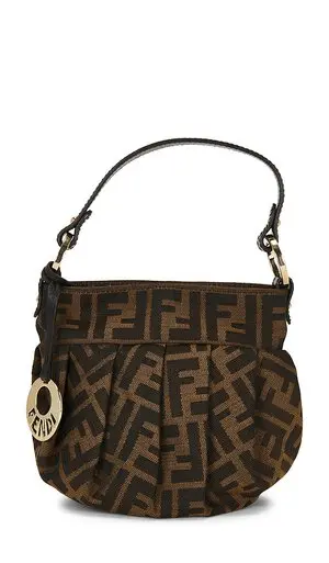 FWRD RENEW Fendi Zucca Mini Chef Hobo Bag - Brown