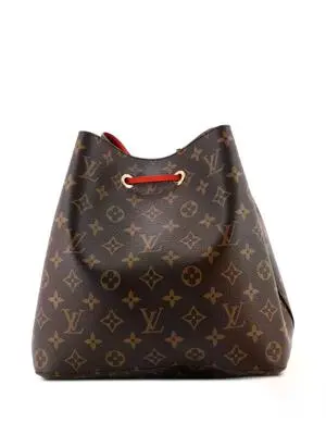 LOUIS VUITTON Monogram Canvas Neonoe Bucket Bag - Red