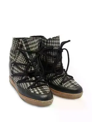 ISABEL MARANT VINTAGE Nowels Houndstooth Snow Boots