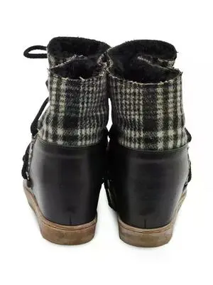 ISABEL MARANT VINTAGE Nowels Houndstooth Snow Boots