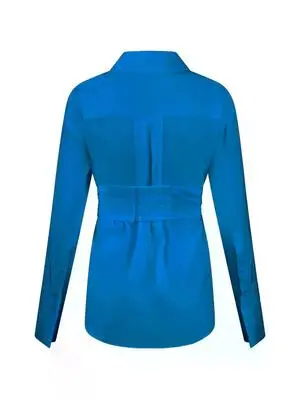 Gauge81 Silk Wrap Shirt - Blue