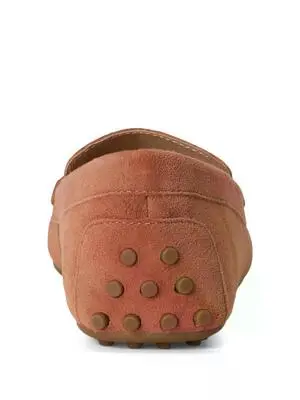 Ralph Lauren Barnsbury Logo-plaque Suede Ballet Flats
