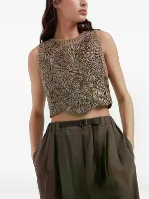Brunello Cucinelli Semi-sheer Wide-leg Trousers