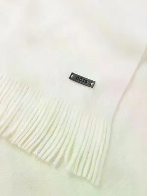 BOSS Knitted Scarf In Virgin Wool With Logo-detail