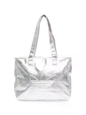 Adidas Metallic-effect Logo-embossed Tote Bag