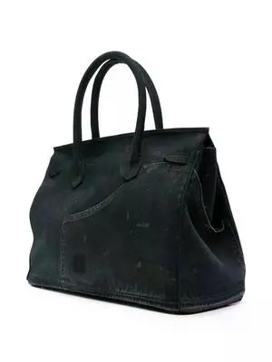 ANOTHER CHANCE Paint-splatter Logo-patch Tote Bag