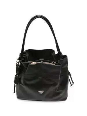 Guess Karima Drawstring-fastening Leather Tote Bag - Black