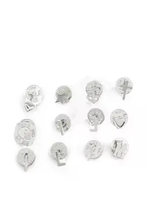 Dsquared2 Logo-engraved Motif Pins Set - Silver