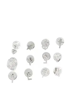 Dsquared2 Logo-engraved Motif Pins Set - Silver