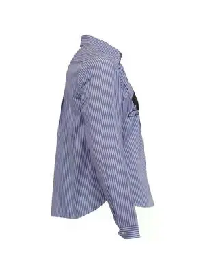 Prada Striped Monkey-print Shirt