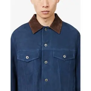 Loewe Contrast-collar Suede Jacket