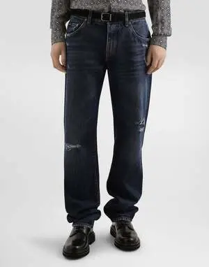Dolce & Gabbana Loose Cotton Denim Jeans Denim Multi-colored