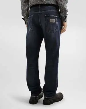 Dolce & Gabbana Loose Cotton Denim Jeans Denim Multi-colored