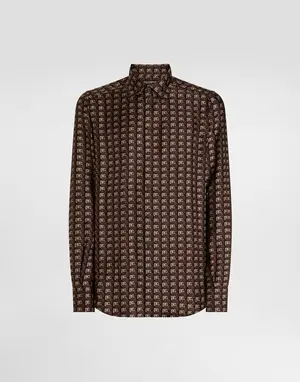 Dolce & Gabbana Ed Silk Twill Martini Shirt Shirts