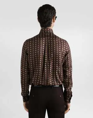 Dolce & Gabbana Ed Silk Twill Martini Shirt Shirts