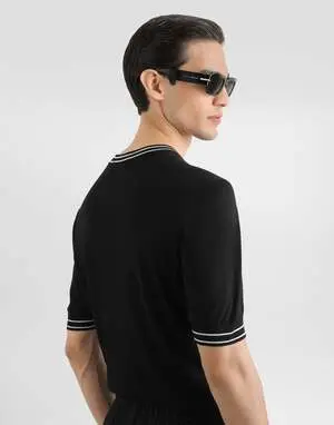 Dolce & Gabbana Silk Pullover Sweaters And Cardigans - Black