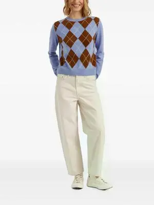Chinti & Parker Argyle-pattern Sweater - Blue