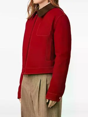 AMI Paris Cotton Zipped Jacket With De Coeur