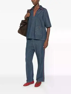 Valentino Garavani Contrast-trim Denim Shirt