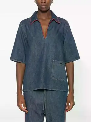 Valentino Garavani Contrast-trim Denim Shirt