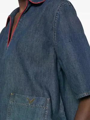 Valentino Garavani Contrast-trim Denim Shirt